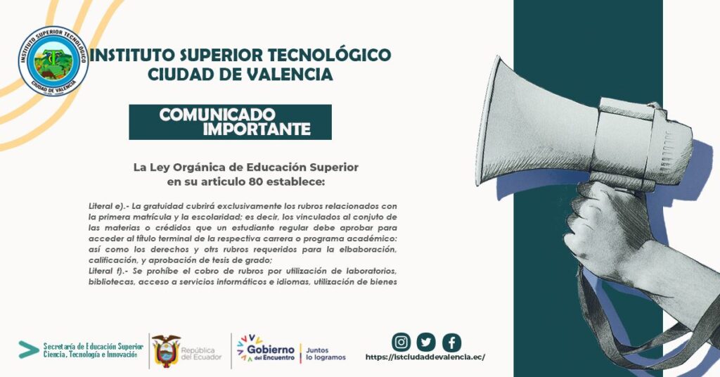 Inicio - Instituto Superior Tecnológico Ciudad de Valencia